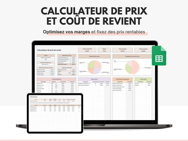 Calculateur de prix de vente | Modèle Google Sheets – Ultimate Girl ...