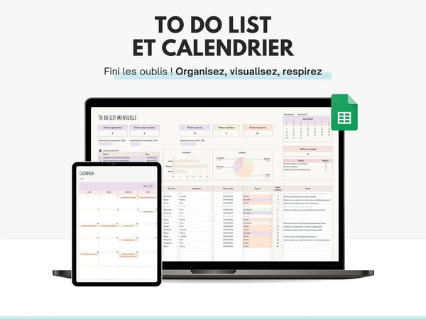 To do list mensuelle et calendrier sur Google sheets – Ultimate Girl ...